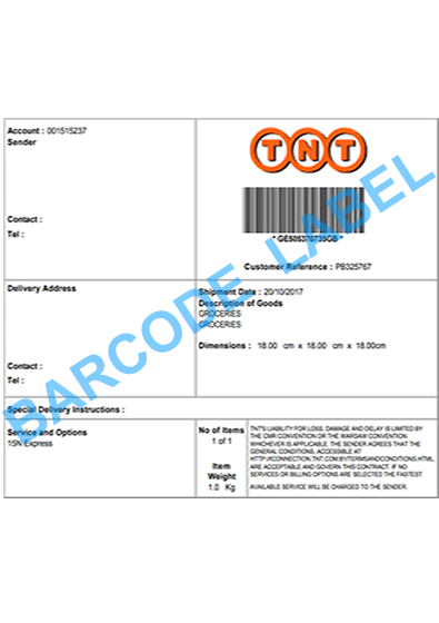 TNT courier labelling advice | TNT shipping documents | Commercial invoice